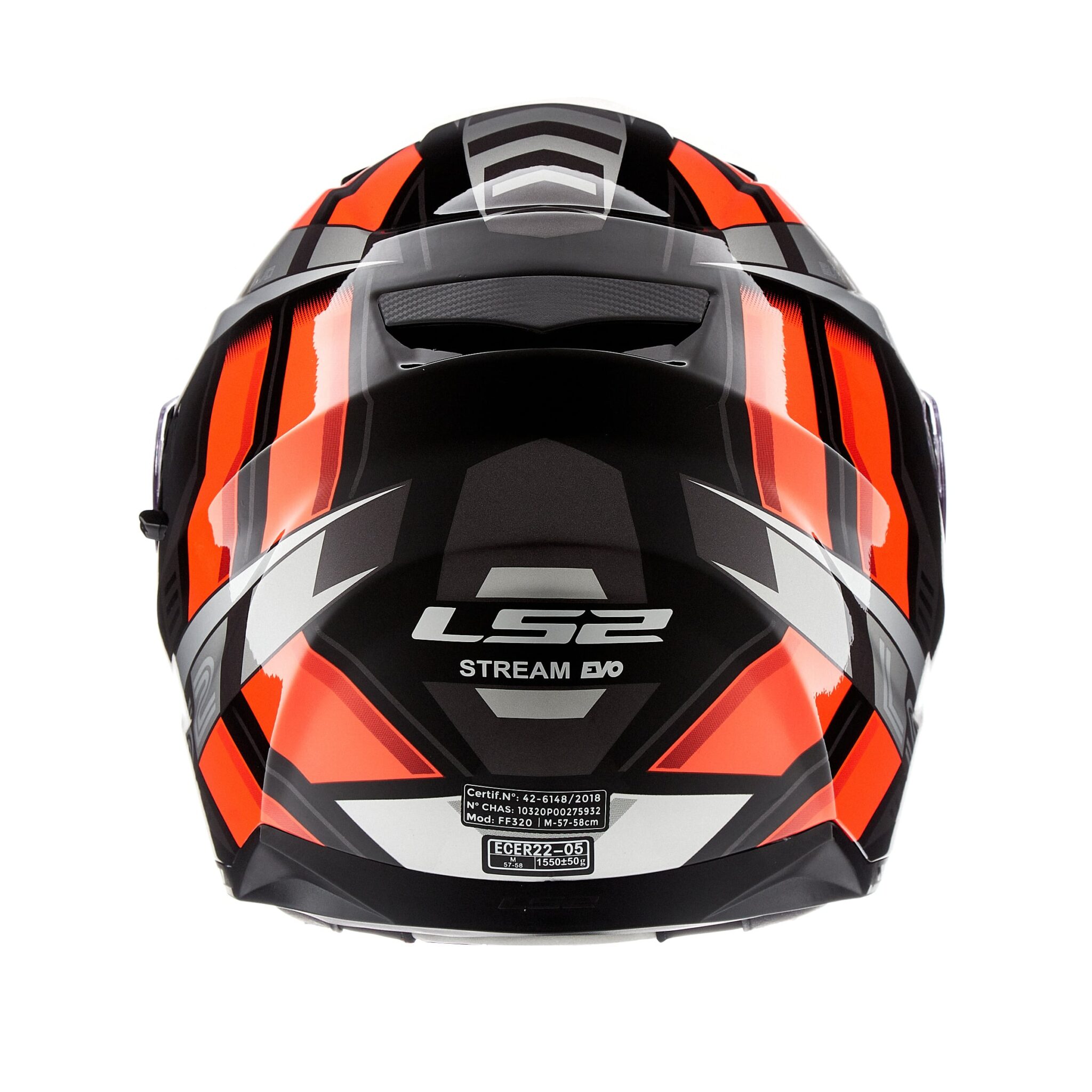 CASCO LS2 320 STREAM EVO LOOP NEGRO/GRIS/NARANJA - Motosport